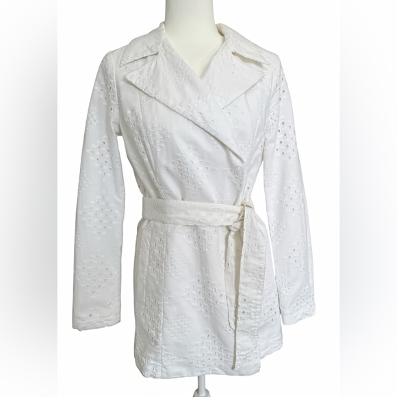 Banana Republic | Jackets & Coats | Banana Republic White Eyelet Linen ...
